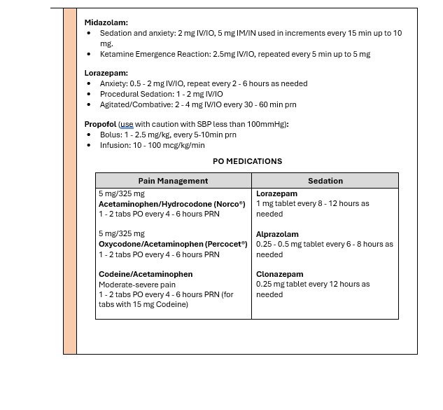 Joint En Route Care Guidelines