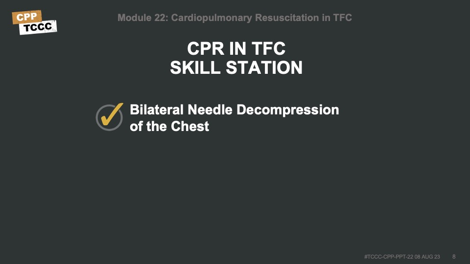 Module 22: Cardiopulmonary Resuscitation in Tactical Field Care