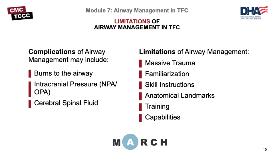 Module 7: Airway Management in TFC