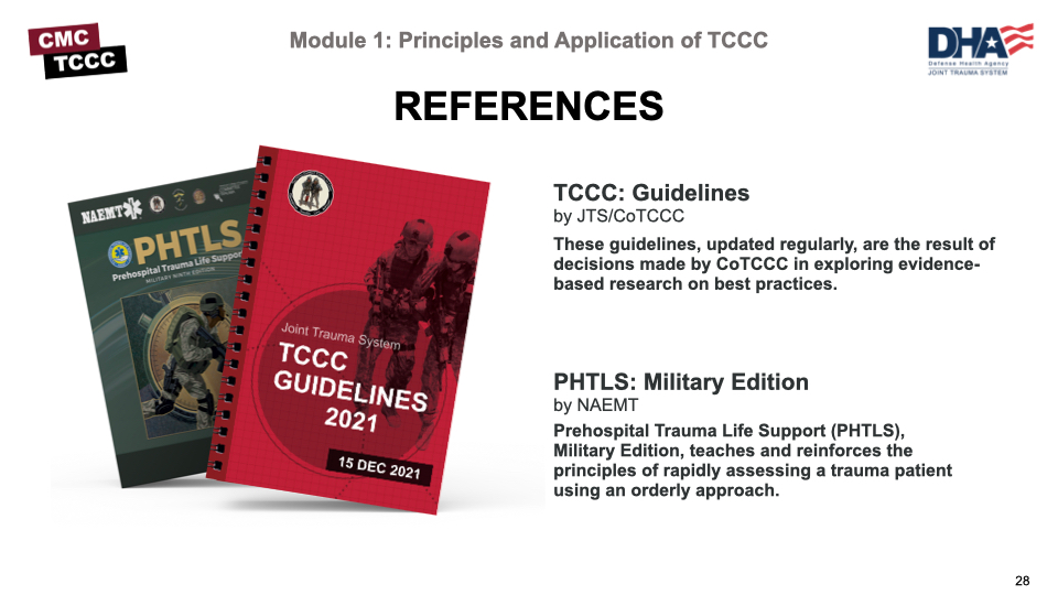 Module 1: Principles and Application of Tactical Combat Casualty Care ...