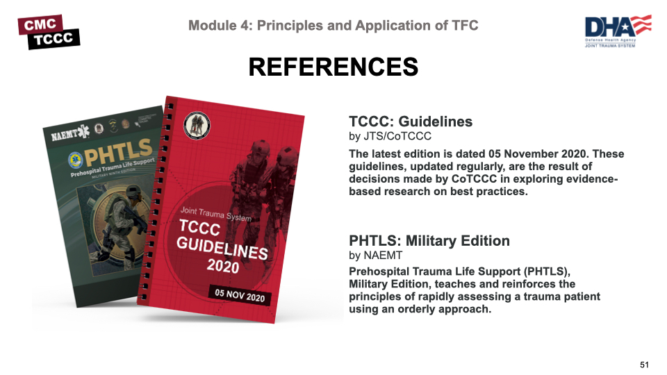 Module 4: Principles and Application of Tactical Field Care (TFC)